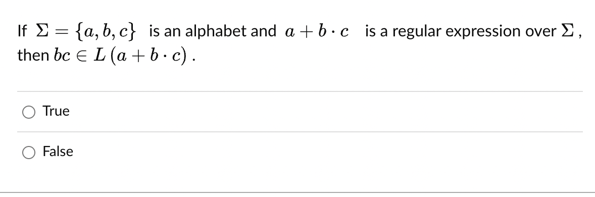 Solved If Σ={a,b,c} ﻿is an alphabet and a+b*c ﻿is a regular | Chegg.com