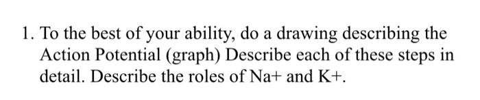 Solved 1. To the best of your ability, do a drawing | Chegg.com