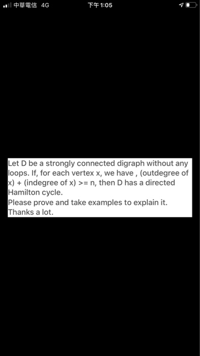 Solved 4*14G FT1:05 Let D be a strongly connected digraph | Chegg.com
