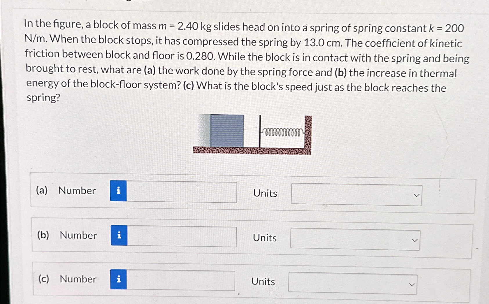 Solved In the figure, a block of mass m=2.40kg ﻿slides head | Chegg.com