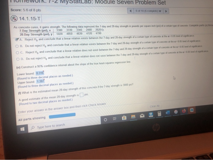 Solved TIMEWUIR. 1-2 MyStatLab: Module Seven Problem Set | Chegg.com