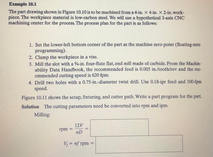 The part drawing shown in Figure 10.10 is to be | Chegg.com