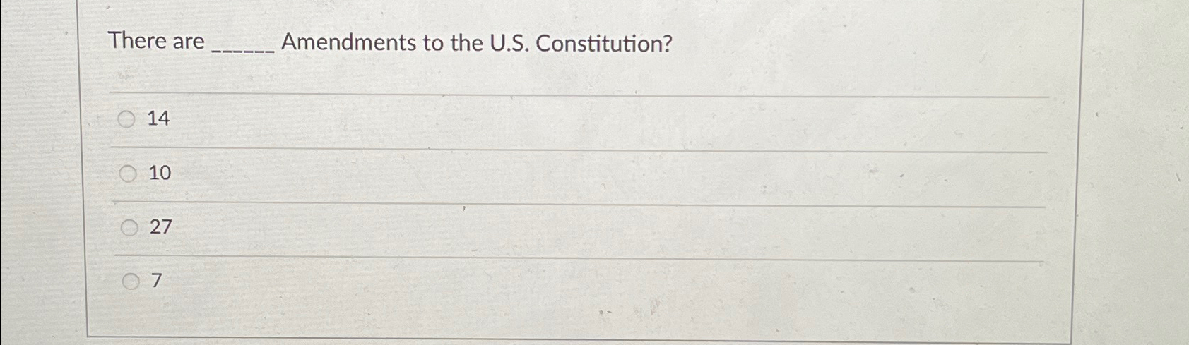 Solved There are Amendments to the U.S. | Chegg.com