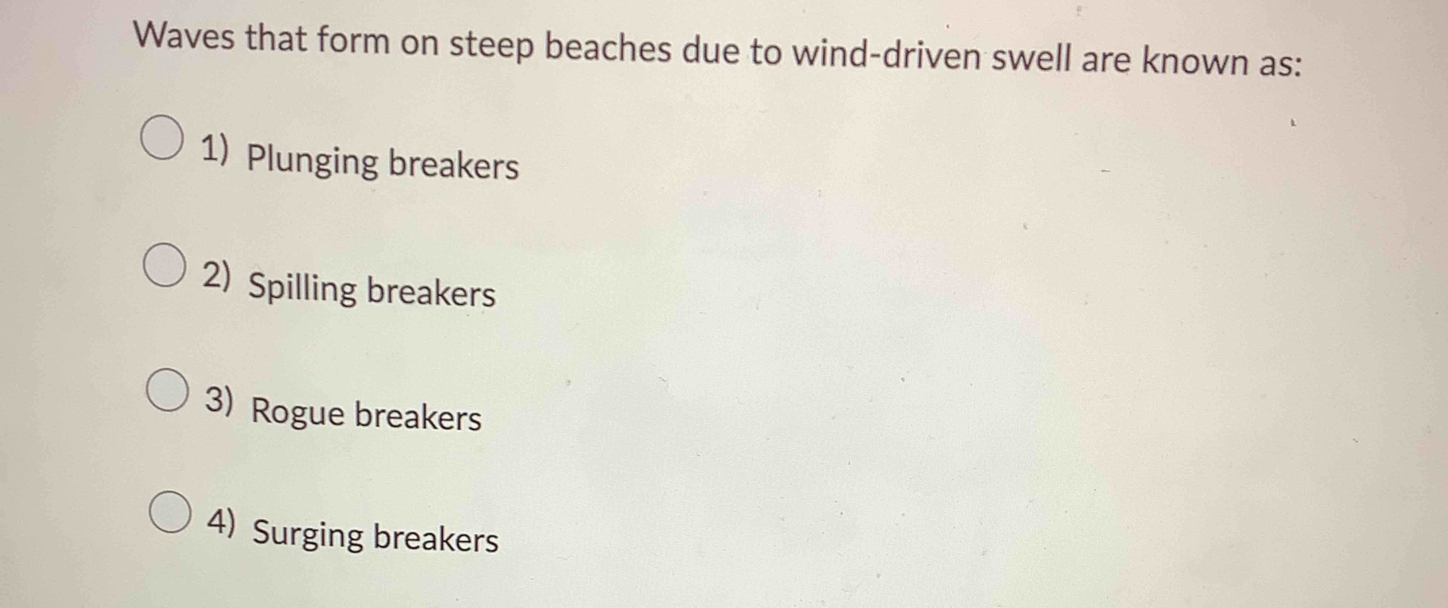 Solved Waves that form on steep beaches due to wind-driven | Chegg.com