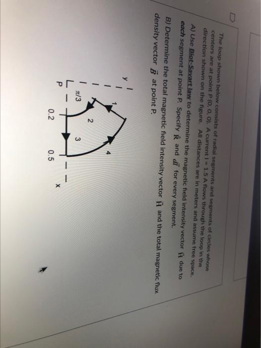 Solved The loop shown below consists of radial segments and | Chegg.com
