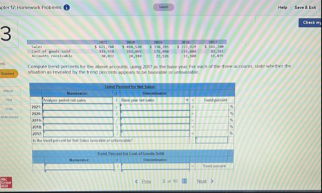 Solved pter 17: Homework ProbiemsHelpSave A Enit\table[[,2 | Chegg.com