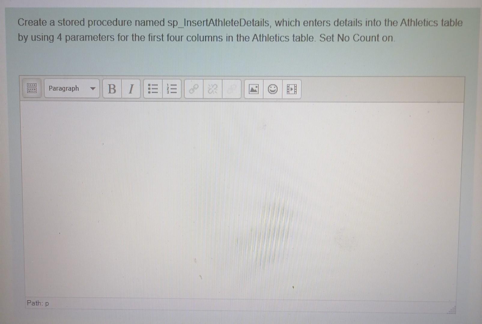 Create a stored procedure named | Chegg.com