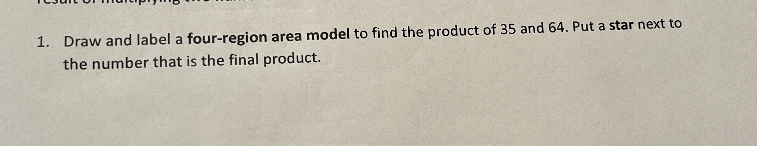 Solved How to solve Draw and label a four-region area model | Chegg.com