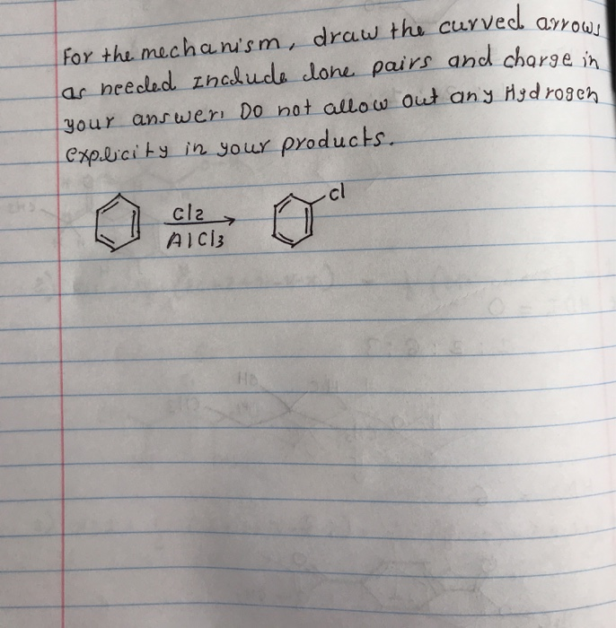 Solved For the mechan'sm, draw the cuyved arrows ar needled | Chegg.com Solved For the mechan'sm, draw the cuyved arrows ar needled | Chegg.com