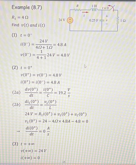 Solved why does v(infinity) = 0? also do inductors and | Chegg.com