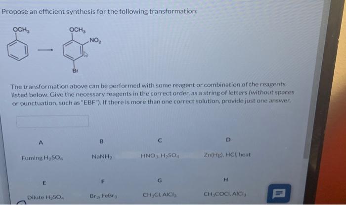 Solved Propose an efficient synthesis for the following | Chegg.com