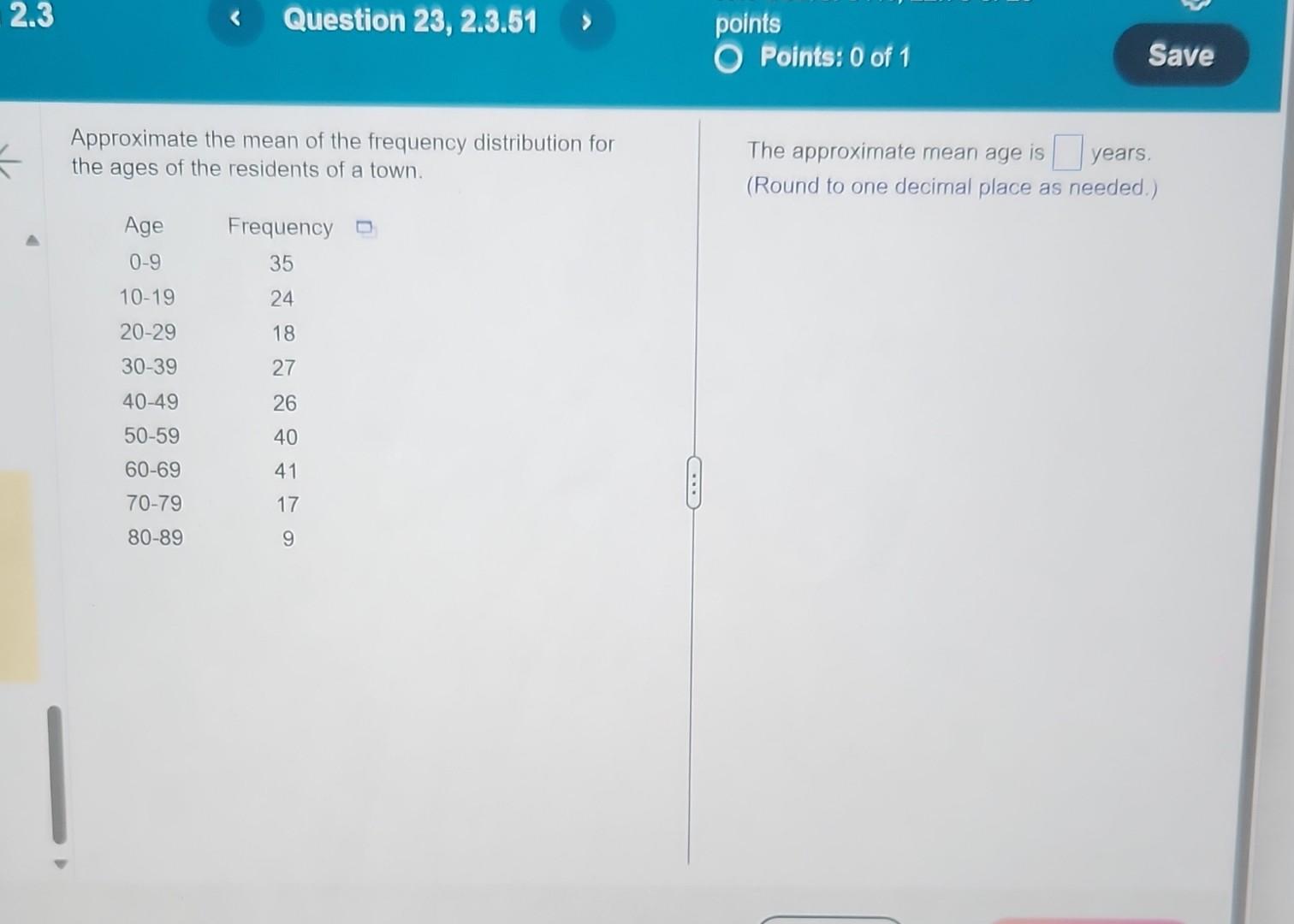 Solved Approximate the mean of the frequency distribution | Chegg.com