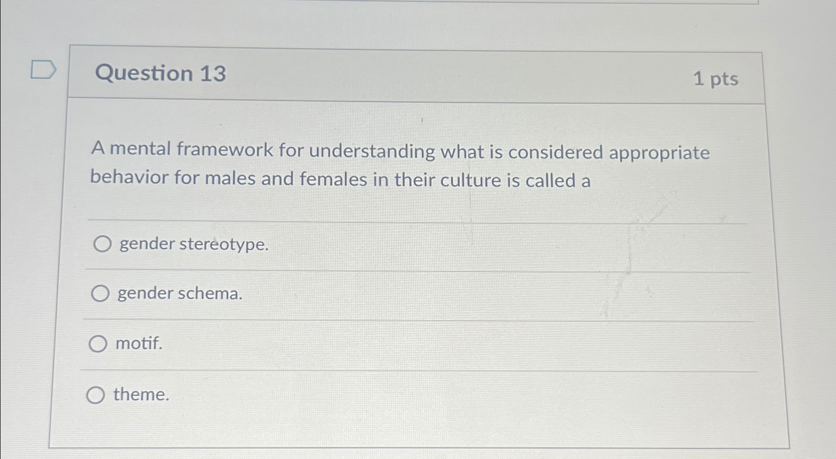 Solved Question 131 ﻿ptsA mental framework for understanding | Chegg.com
