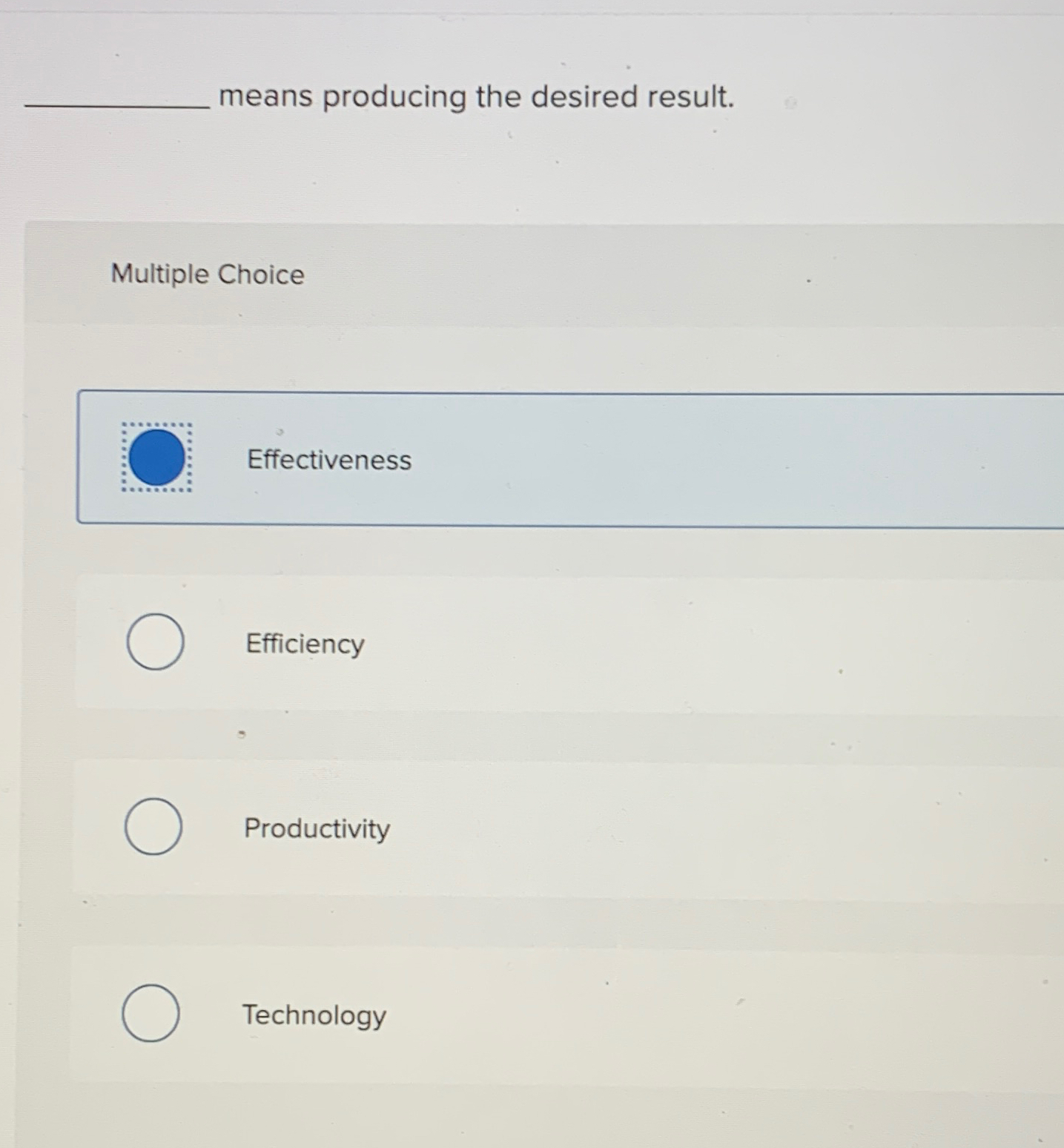 Solved means producing the desired result.Multiple | Chegg.com