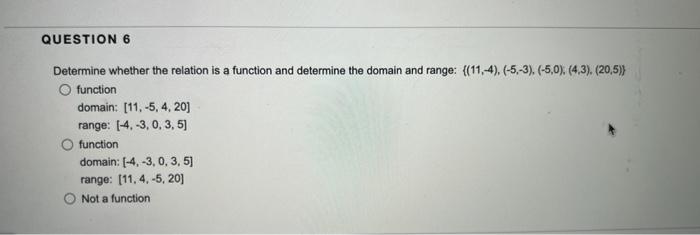 Solved Determine whether the relation is a function and | Chegg.com