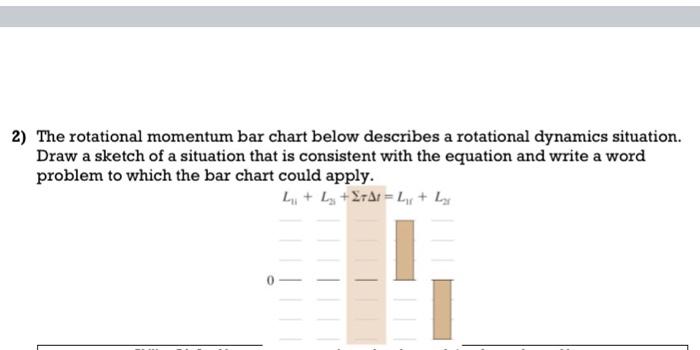 Solved 2) The rotational momentum bar chart below describes | Chegg.com