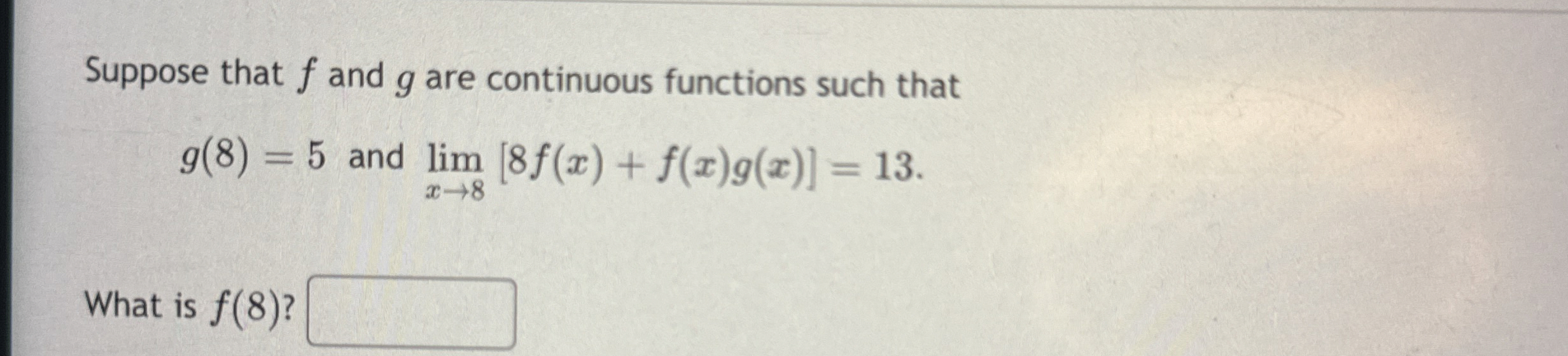Solved Suppose that f ﻿and g ﻿are continuous functions such | Chegg.com