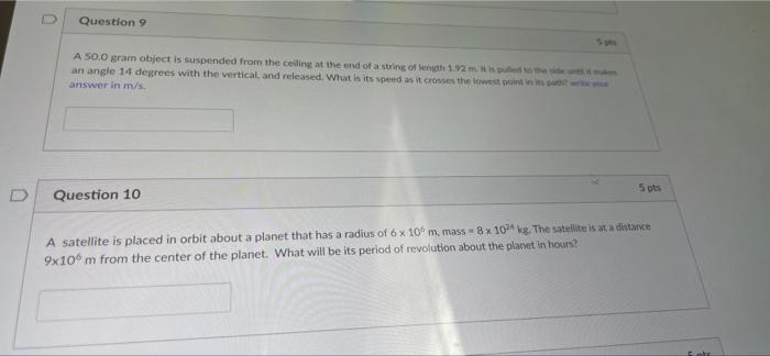 Solved Question 9 A 500 gram object is suspended from the | Chegg.com