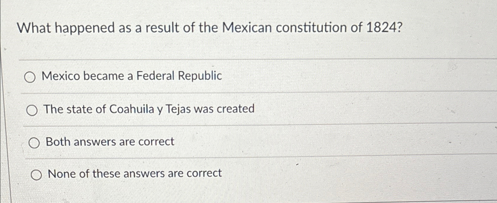 Solved What happened as a result of the Mexican constitution | Chegg.com