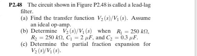 Solved P2.48 The circuit shown in Figure P2.48 is called a | Chegg.com
