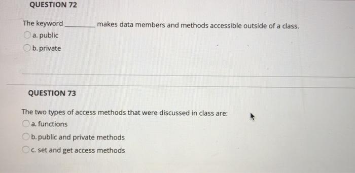 Solved QUESTION 69 Assume the following method header: void | Chegg.com