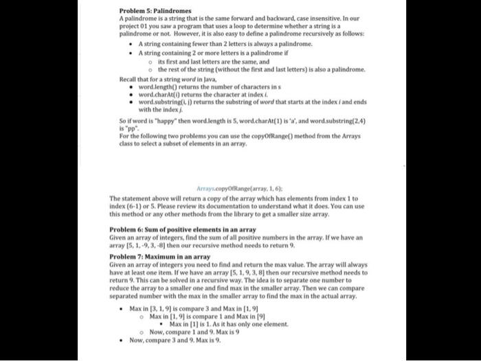 Solved Problem 5 Palindromes A Palindrome Is A String That 