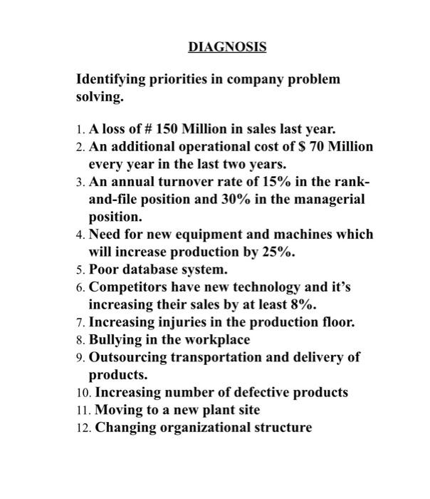 Solved You should pick two top priorities from these | Chegg.com