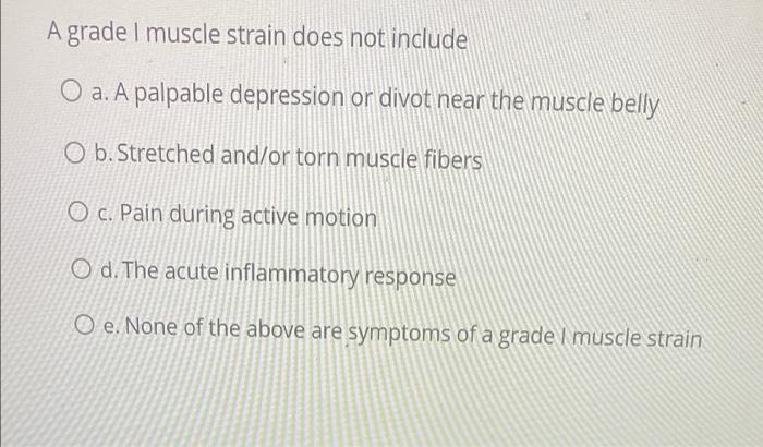 Muscle Strain Grades