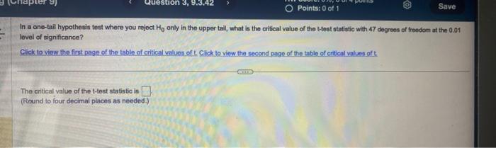 Solved In A One Tail Hypothesis Test Where You Reject H0 8023