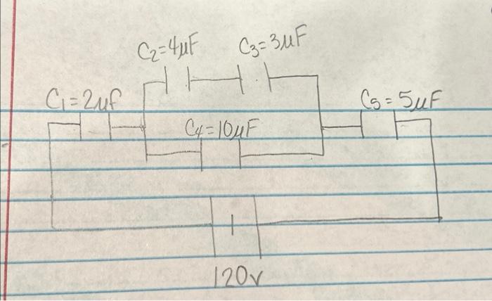 Solved Find The Effective Capacitance Voltage And Charge