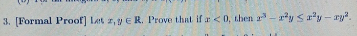 Solved [Formal Proof] ﻿Let x,yinR. Prove that if x