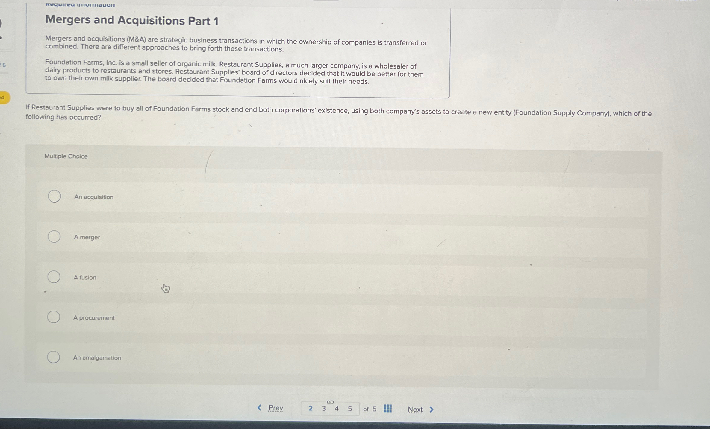 Solved Mergers and Acquisitions Part 1Mergers and | Chegg.com