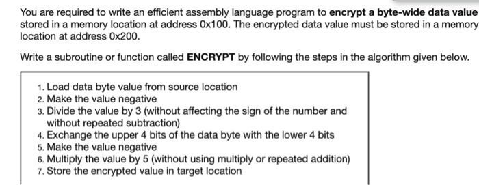 You Are Required To Write An Efficient Assembly 9745