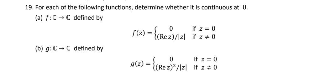 Solved 19. For each of the following functions, determine | Chegg.com