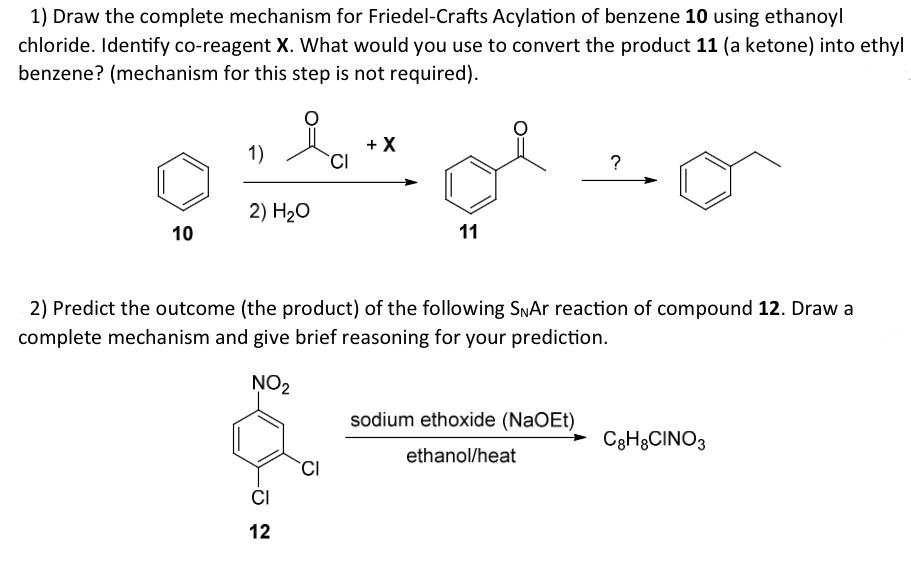 Solved Draw the complete mechanism for Friedel-Crafts | Chegg.com