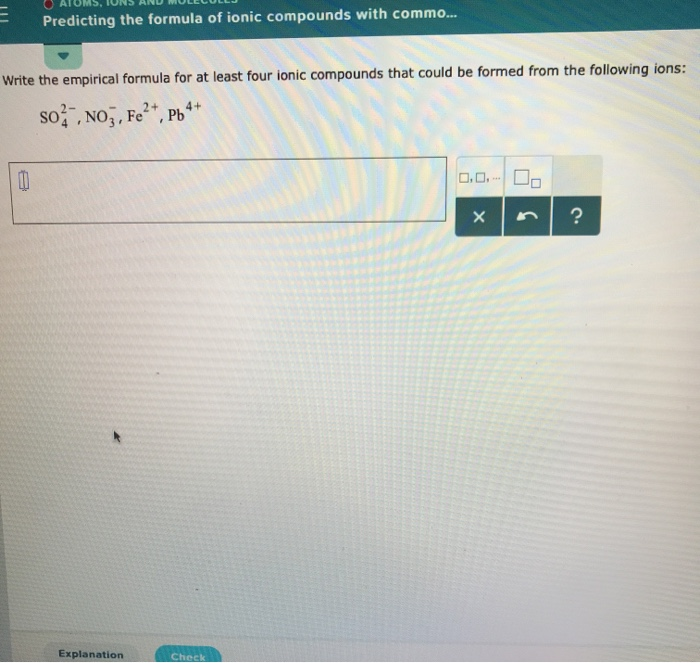 Solved Predicting the formula of ionic compounds with | Chegg.com