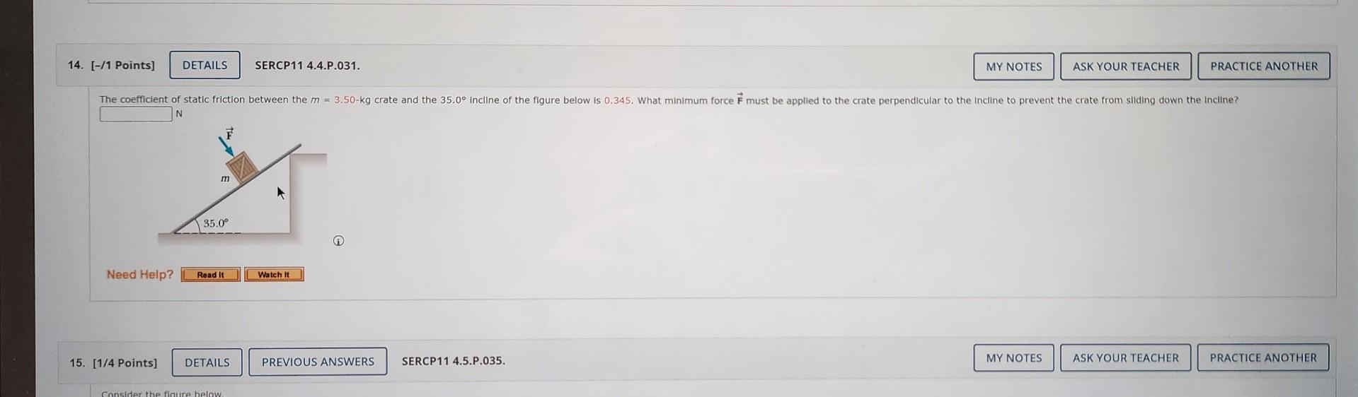 Solved 14 [ 1 Points] Details Sercp11 4 4 P 031 My Notes