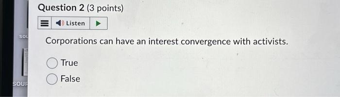 Corporations can have an interest convergence with | Chegg.com