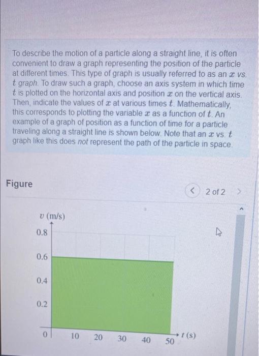 Solved j To describe the motion of a particle along a | Chegg.com