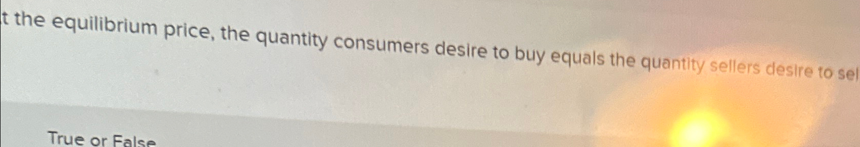 Solved the equilibrium price, the quantity consumers desire | Chegg.com