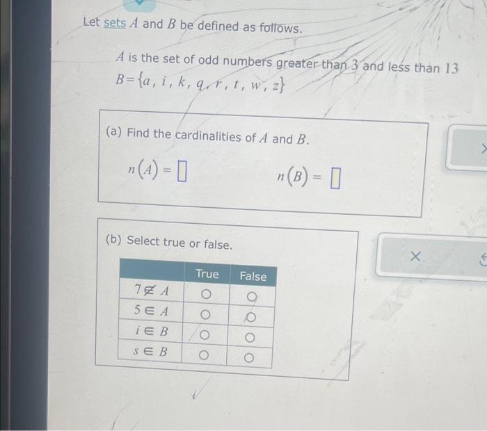 Solved eet sets A and B be defined as follows. A is the set | Chegg.com