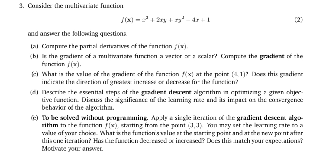 Solved Consider the multivariate | Chegg.com