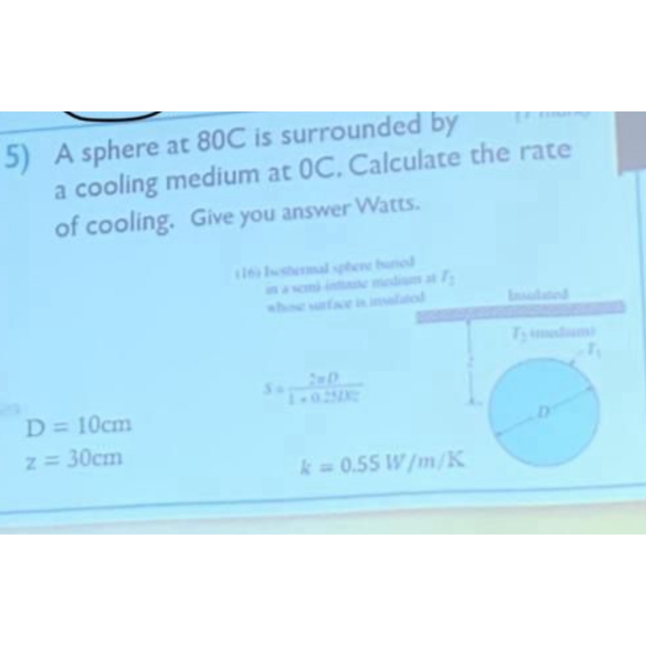 Solved A sphere at 80C ﻿is surrounded by a cooling medium at | Chegg.com