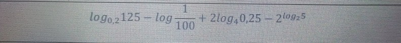 Solved logo2125 - log + 2log,0,25 - 2 log25 100 | Chegg.com