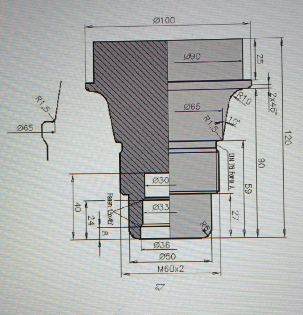 Solved Write a complate ISO G-code programming for the lathe | Chegg.com