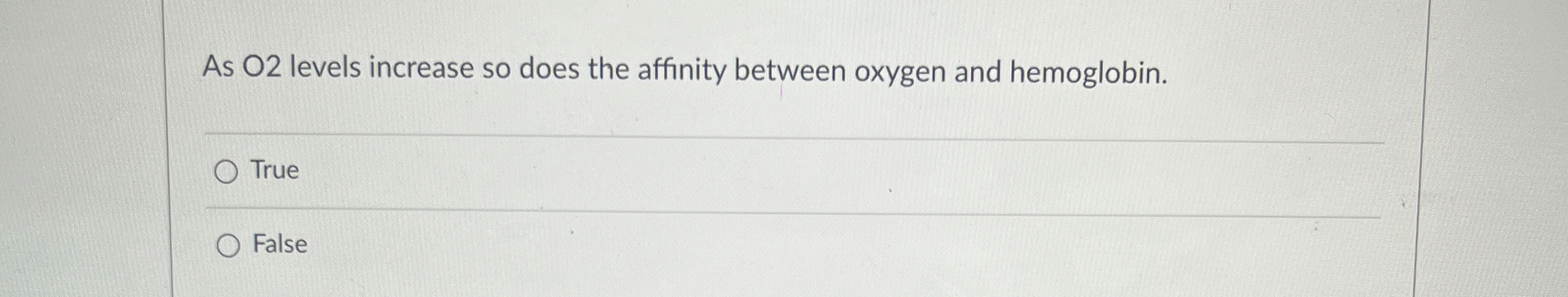 Solved As O2 ﻿levels increase so does the affinity between | Chegg.com