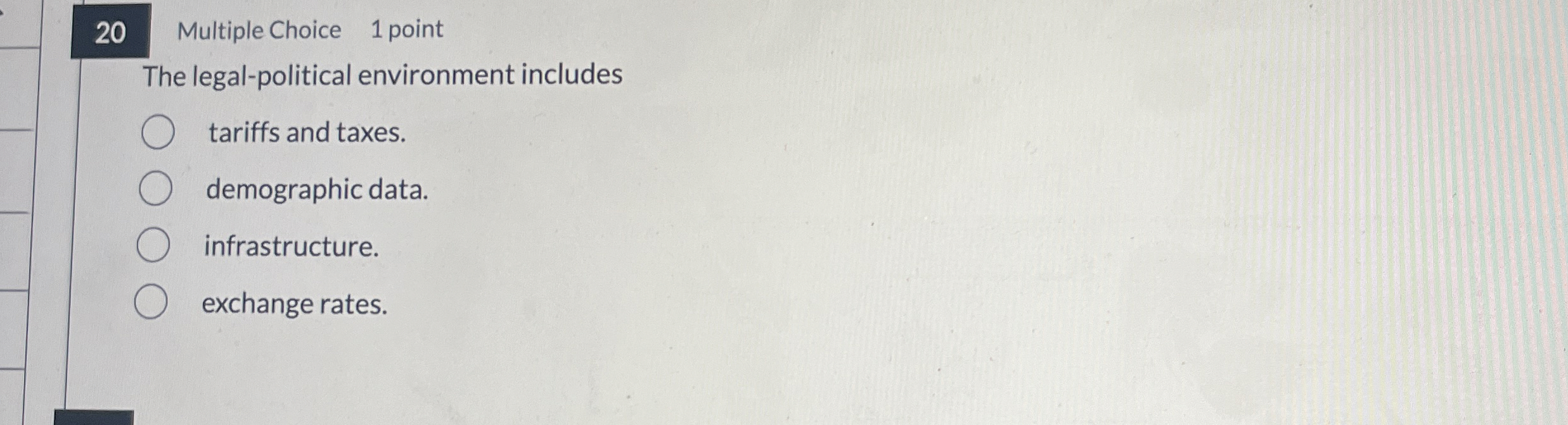 Solved 20Multiple Choice1 ﻿pointThe legal-political | Chegg.com