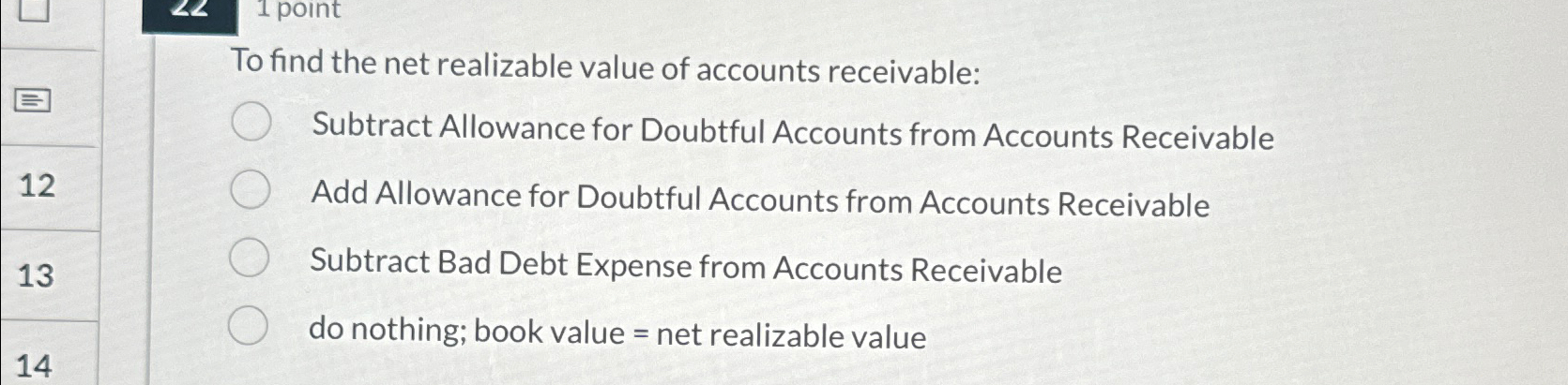 Solved To find the net realizable value of accounts | Chegg.com