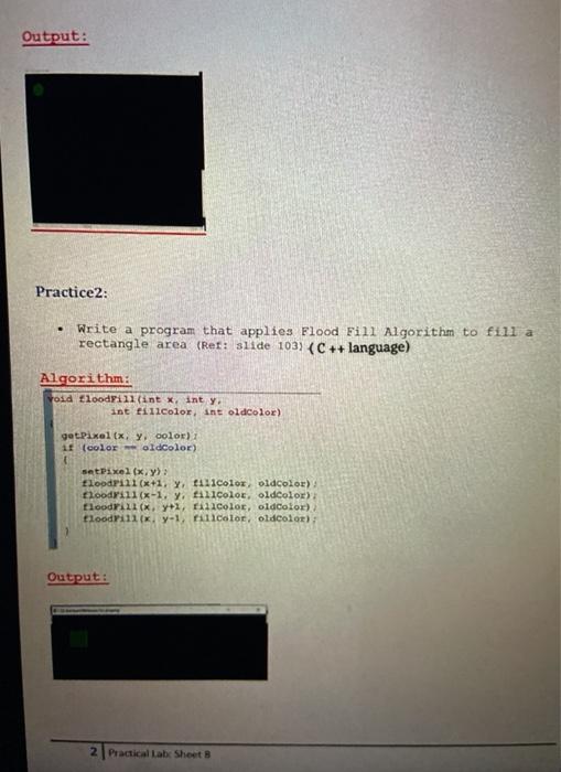 Solved Practical lab: Computer Graphics Sheet 8: Chapter 3: | Chegg.com