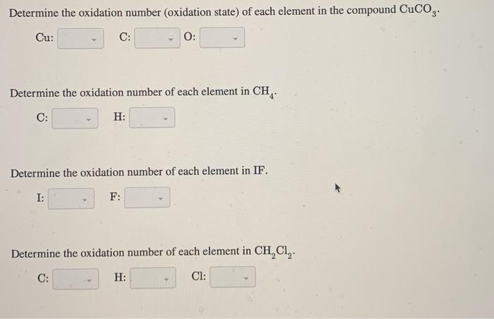 Solved Determine the oxidation number (oxidation state) of | Chegg.com